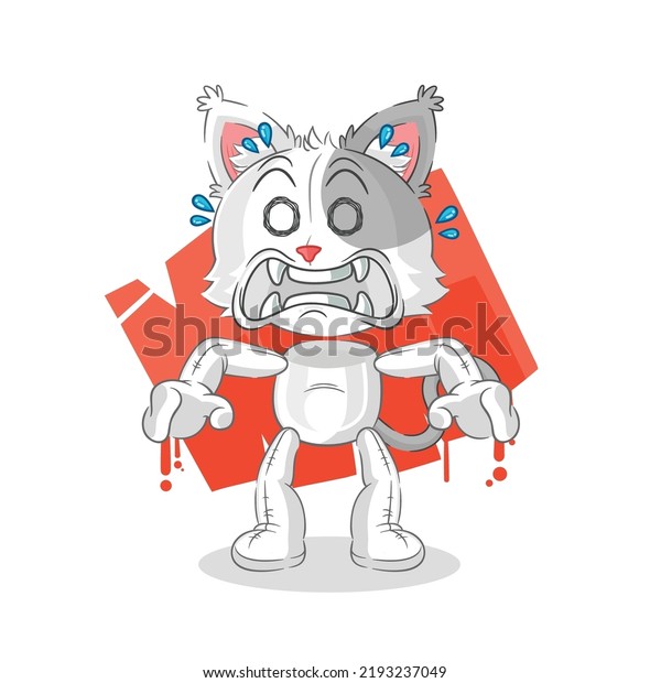 Cat Monster Vector Cartoon Character Stock Vector (Royalty Free ...