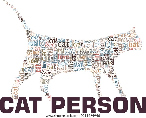 Cat Person Vector Illustration Word Cloud Stock Vector (Royalty Free ...