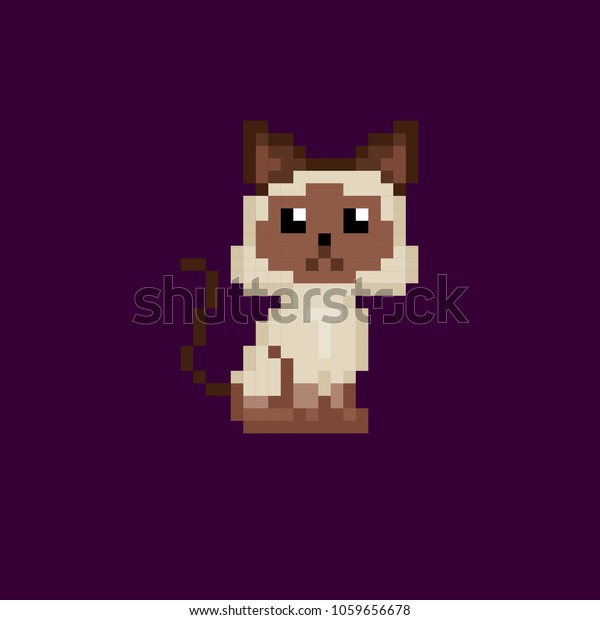 Cat Pixel Icon Pixel Art Old Stock Vector (Royalty Free) 1059656678 ...