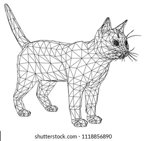 7,674 Cat Polygon Images, Stock Photos & Vectors | Shutterstock
