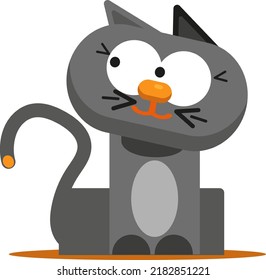 Cat Question Illustration Vector On White Stock Vector (Royalty Free ...
