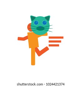 Cat Run Logo Icon Design Stock Vector (Royalty Free) 1024421374 ...