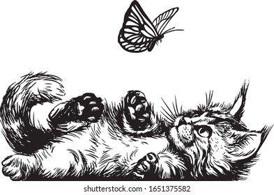 Cat Screen Printing Art Design Stock Vector (Royalty Free) 1651375582 ...