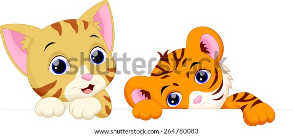 Cat Tiger Cartoon Stock Vector (Royalty Free) 264780083 | Shutterstock