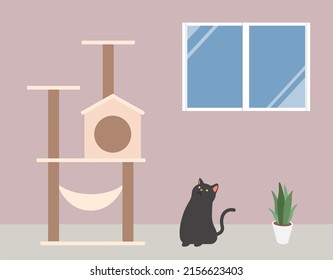 1,854 Cat tower vector Stock Illustrations, Images & Vectors | Shutterstock