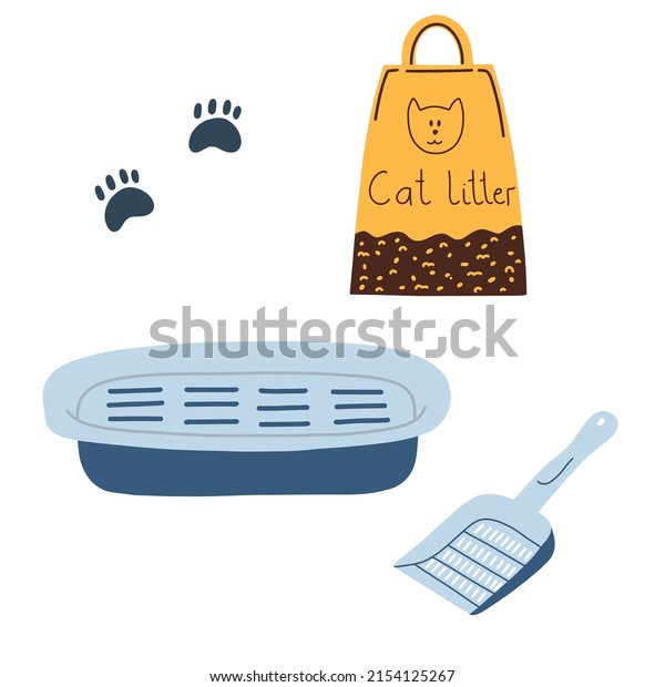 1.215 Cat litter cartoons Gambar, Foto Stok & Vektor | Shutterstock