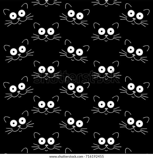 Cat Vector Pattern Vector Illustration Animal Stock Vector (Royalty ...