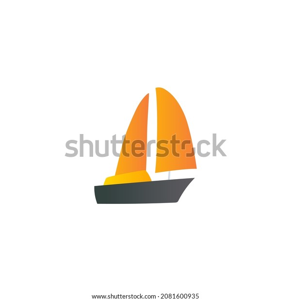 Catamaran Icon Boat Ship Symbol Gradient Stock Vector (Royalty Free ...