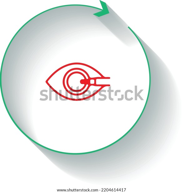 Cataract Surgery Treatment Icon Vector Design Stock Vector (Royalty ...