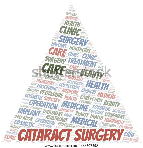 Cataract Surgery Word Cloud Vector Made Stock Vector (Royalty Free ...