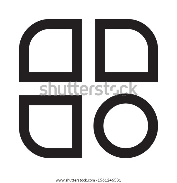 Categories Outline Symbol Vector Illustration Stock Vector (Royalty ...