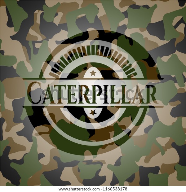 Caterpillar Camouflaged Emblem Stock Vector (Royalty Free) 1160538178 ...