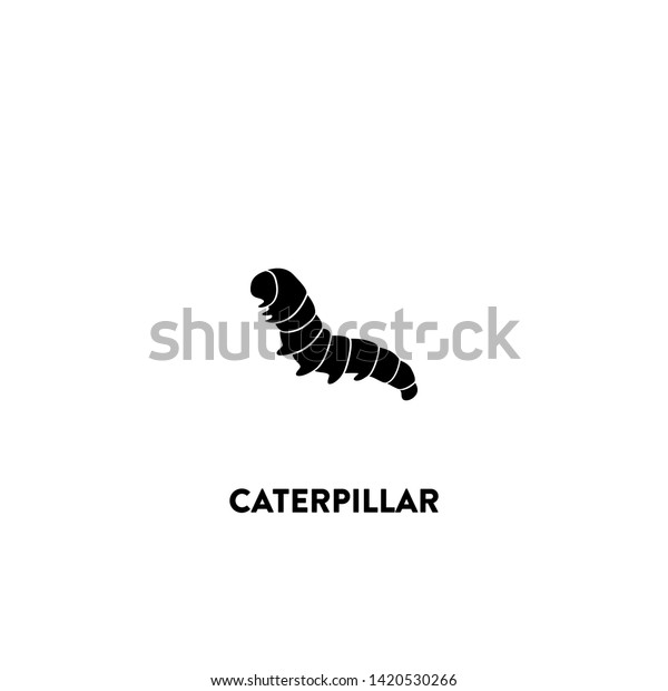 Caterpillar Icon Vector Caterpillar Sign On Stock Vector (Royalty Free ...