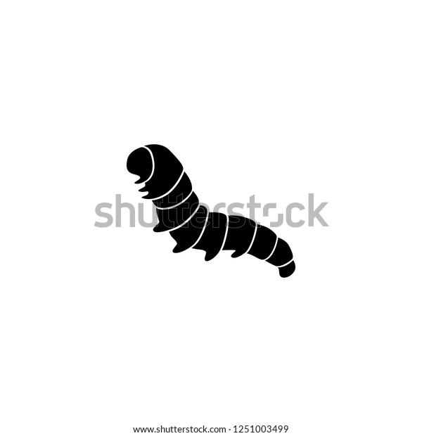 icono del vector oruga. signo de oruga sobre fondo blanco. icono de ...