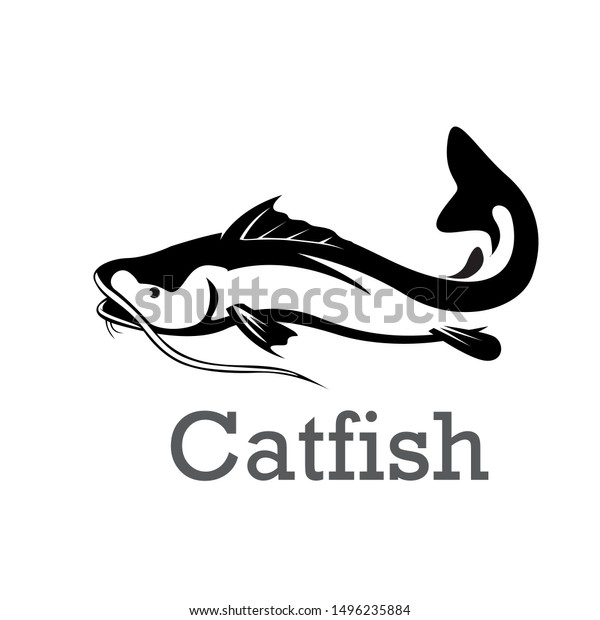 Catfish Art Logo Design Template Inspiration: vector de stock (libre de ...