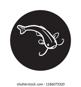 Catfish Icon Black Background Stock Vector (Royalty Free) 1186073320 ...