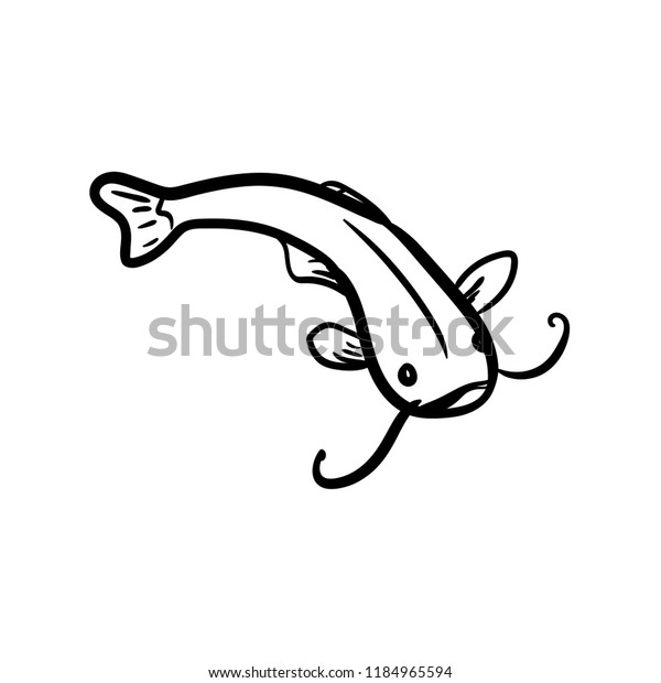 Catfish Icon Outline Stock Vector (Royalty Free) 1184965594 | Shutterstock