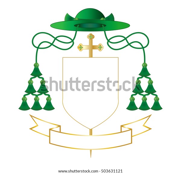 Catholic Bishop Coat Arms Ecclesiastical Heraldry Stock Vector (Royalty ...