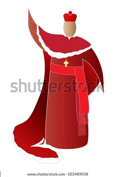 Catholic Cardinal Red Robes Hat Abstract Stock Vector (Royalty Free ...