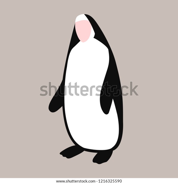 Catholic Nun Mixed Penguin Vector Flat Stock Vector (Royalty Free ...