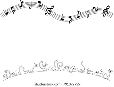 Cats music note card 328 รายการ ภาพ ภาพสต็อกและเวกเตอร์ | Shutterstock