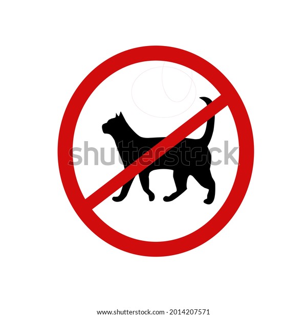 Cats Not Allowed Silhouette Stock Vector (Royalty Free) 2014207571 ...