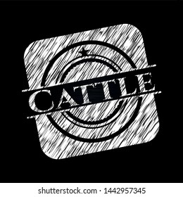Cattle Chalk Emblem Vector Illustration Detailed Stock Vector (Royalty ...