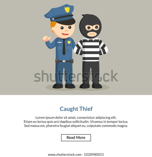 Caught Thief Job Information Stock Vector (Royalty Free) 1028980021