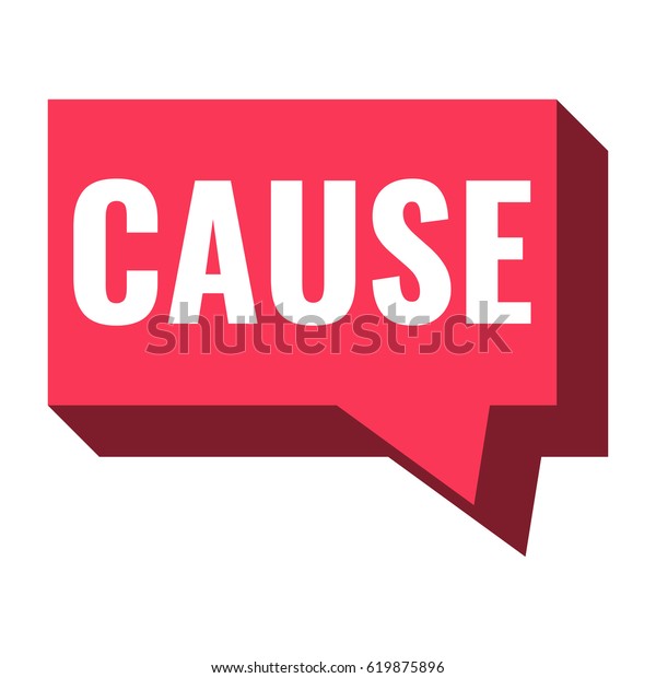 Cause Badge Sticker Icon Red Speech: vector de stock (libre de regalías ...