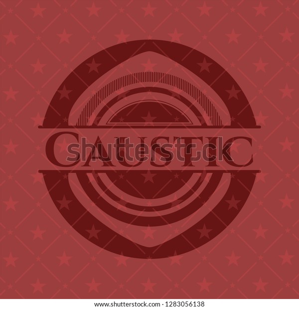 Caustic Vintage Red Emblem Stock Vector (Royalty Free) 1283056138 ...