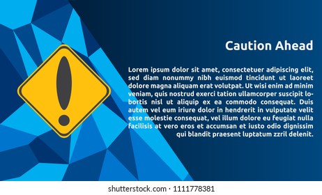 Caution Ahead Details Stock Vector (Royalty Free) 1111778381 | Shutterstock