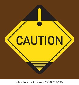 Caution Board Sinage Danger Message Stock Vector (Royalty Free ...