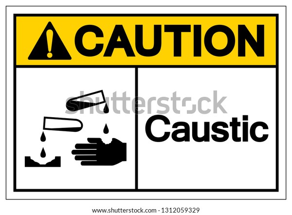 Caution Caustic Symbol Sign, Vector Illustration, Isolate On White ...