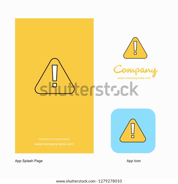 Caution Company Logo App Icon Splash Stock Vector (Royalty Free ...