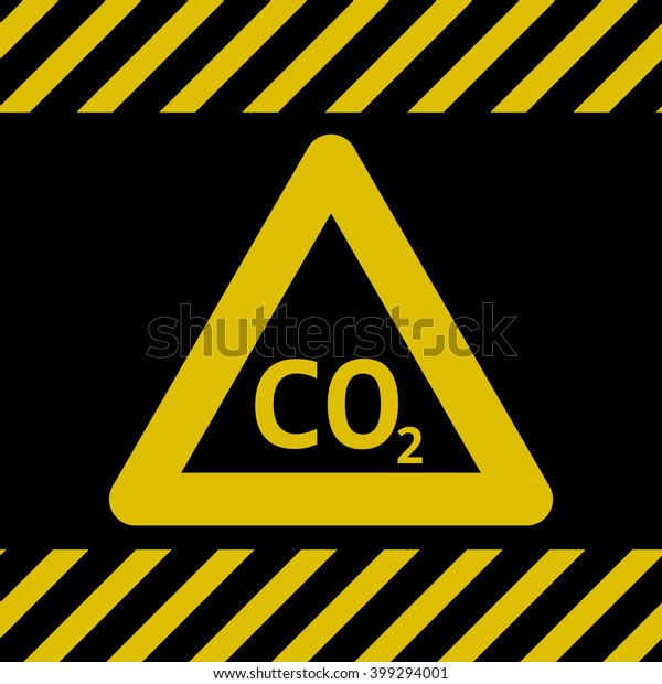 Caution Danger Sign Carbon Dioxide Stock Vector (Royalty Free ...