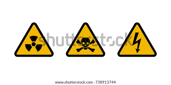 Caution Danger Sign Hazard Warning Signs Stock Vector (Royalty Free ...