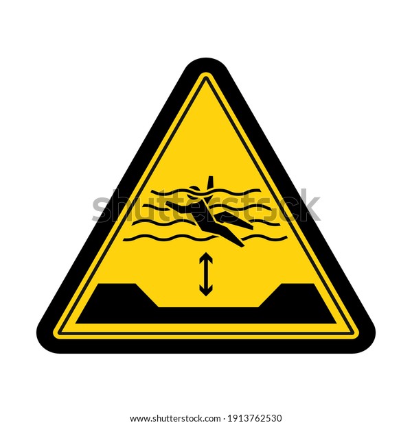 Caution Deep Water Sign Symbol Graphic Stock Vector (Royalty Free ...