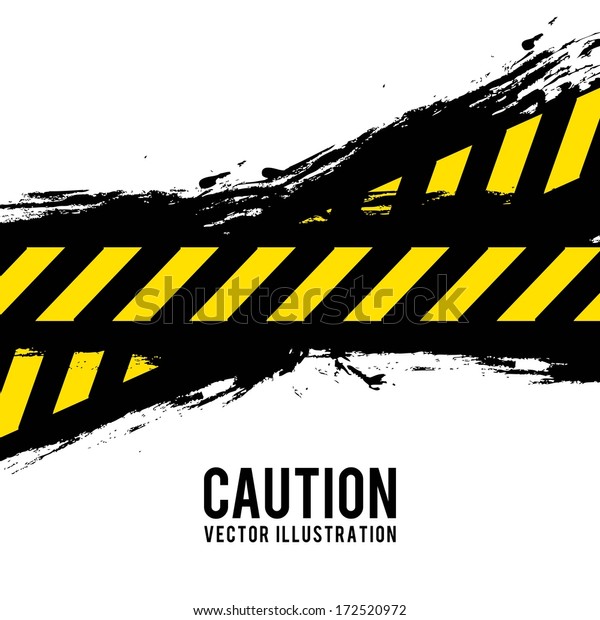 Caution Design Over White Background Vector Stock Vector (Royalty Free ...