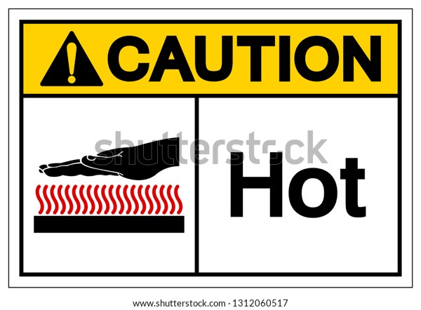 Caution Hot Symbol Sign Vector Illustration Stock Vector (Royalty Free ...