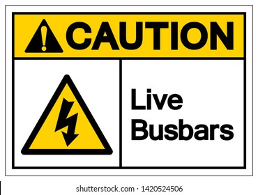 Caution Live Busbars Symbol Sign Vector 스톡 벡터(로열티 프리) 1420524506 ...