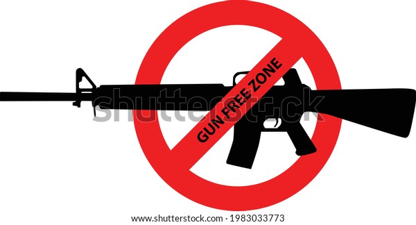 Caution Sign About Gun Control Restricted Stock Vector (Royalty Free ...
