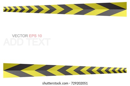 Caution Sign Arrow Yellow Black Color Stock Vector (Royalty Free ...