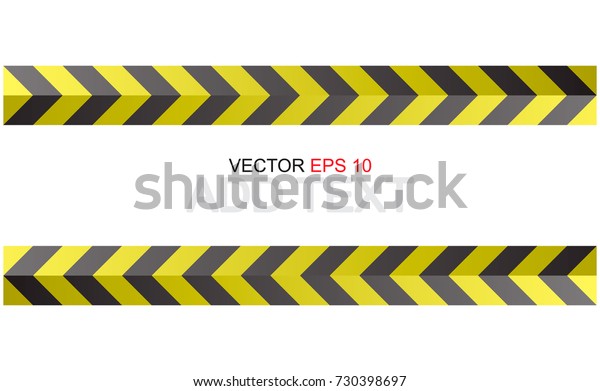 Caution Sign Arrow Yellow Black Color Stock Vector (Royalty Free ...