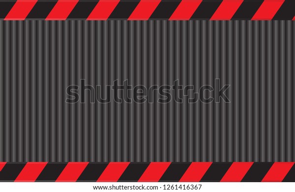Caution Sign Black Red Simple Background Stock Vector (Royalty Free ...