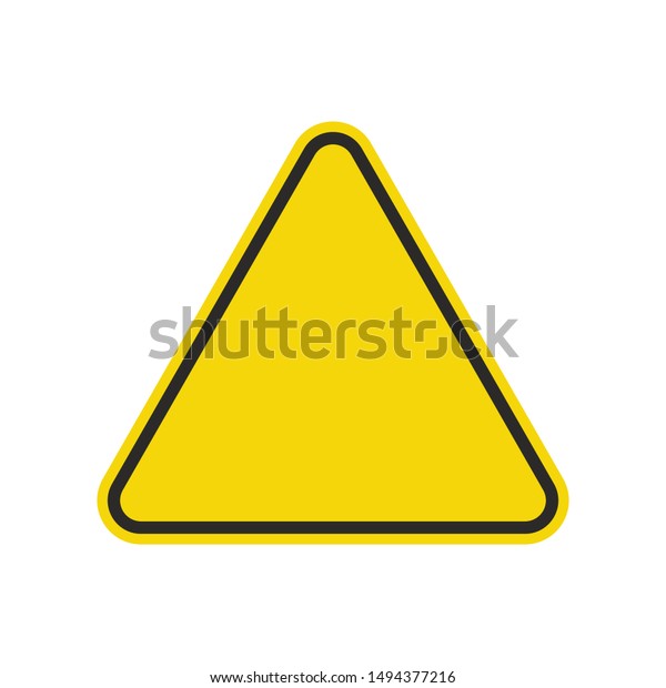 Caution Sign Isolated On White Background Stock Vector (Royalty Free ...