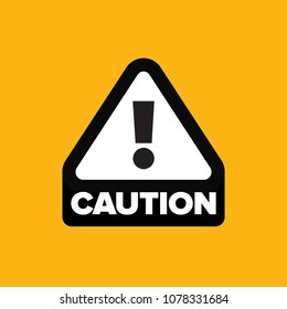 Caution Sign Modern Minimal Flat Style Stock Vector (Royalty Free ...