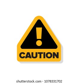 Caution Sign Modern Minimal Flat Style Stock Vector (Royalty Free ...