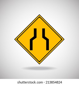 Caution Sign Road Stock Vector (Royalty Free) 213854824 | Shutterstock