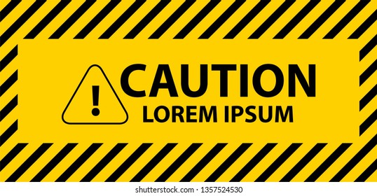 Caution Sign Vector Beware Illustration Safety Stock Vector (Royalty ...