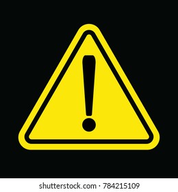 Caution Sign Yellow Triangle Exclamation Mark 스톡 벡터(로열티 프리) 784215109 ...